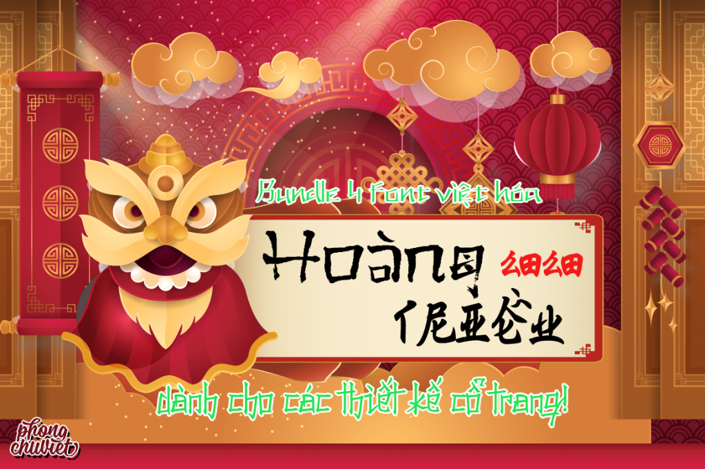 Việt hóa | Bundle Font “Hoàng Triều”: font việt hóa cổ trang ...
